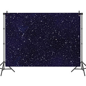 7x5FT Soft Fabric/Polyester Night Sky Star Universe Space Starry Photography Backdrops Kids Boy or Girl Birthday Party Decor Photo Background Banner