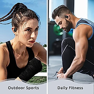 ORANPID Open Ear Air Conduction Headphones for Kids & Adults Bluetooth 5.3 Ear Buds with Charging Case, 12 Hours Waterproof Wireless Earbuds for iPhone Android & PC Gifts