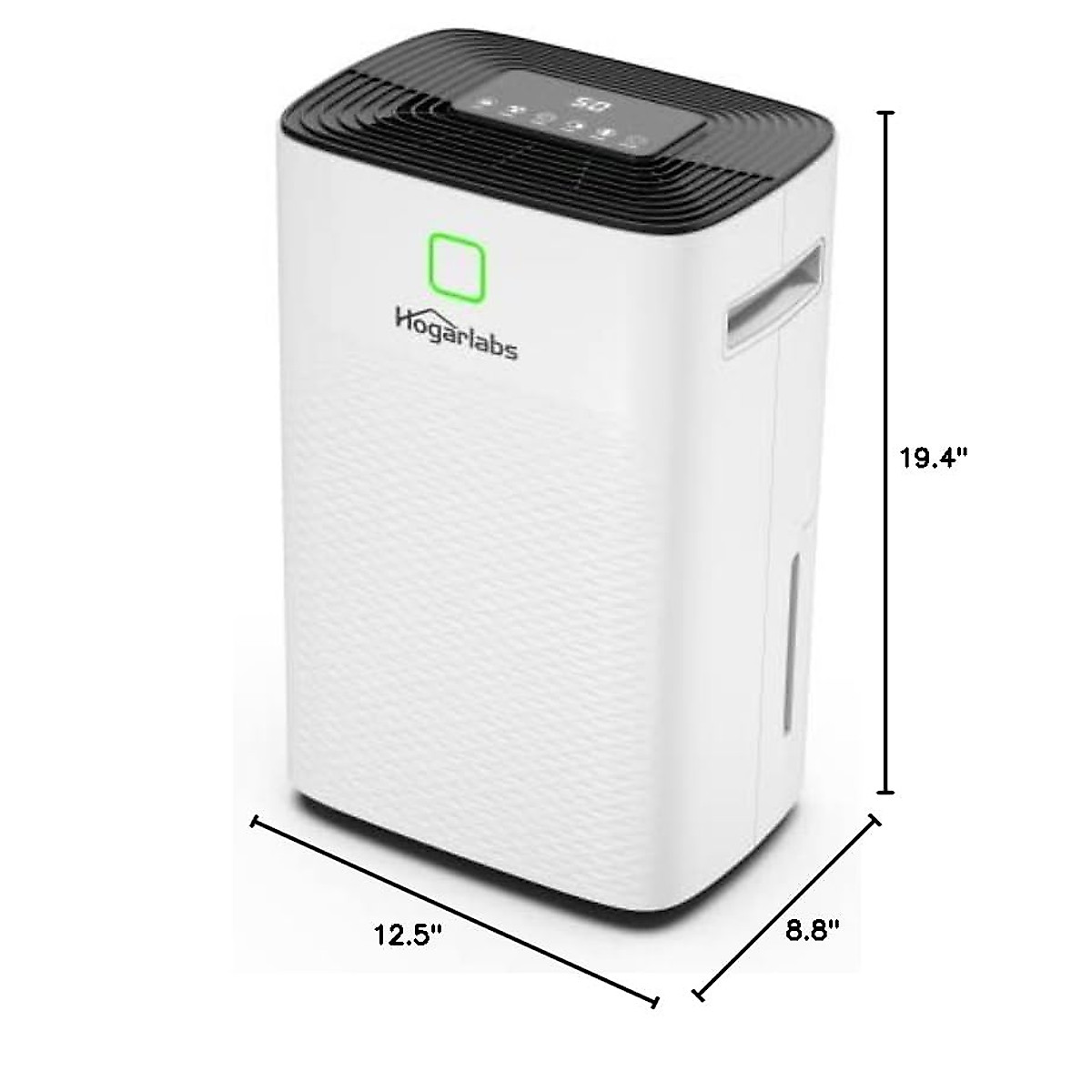 HOGARLABS 50 Pint Dehumidifiers for Home Basements, with 3 Working Modes, Overflow Protection, and Auto Shut off Restart. Ultra Silent Dehumidifier with Drain Hose, Intelligent Humidity Control
