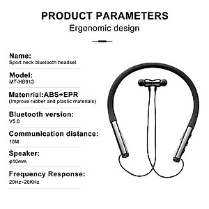 QINCHUANG Bluetooth Headphones 5.3 Wireless Earbuds IPX5 Waterproof & 12Hrs Long Battery Stereo Bass Earphones with UBS Body Running Headset with Gift Box Packaging for Workout Gym Sports Gift Black