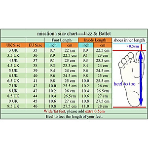 missfiona Jazz Shoes for Woman Canvas Dance Boots Split Sole Ballroom Dancing Flat(9, White)