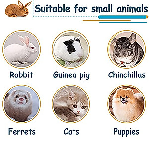 Hamiledyi Crate Bunny Food Bowl Removable Stainless Steel Pet Dog Cage Dual Bowls Plastic Hanging Water Fountain Automatic Bottle Food & Water Feeder Coop Cup for Rabbit Cat Puppy Guinea Pigs 3PCS