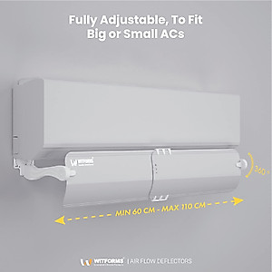 WITFORMS/PREMIUM - Adjustable AC air deflector suitable for split air conditioners. Enhance cooling and heating circulation