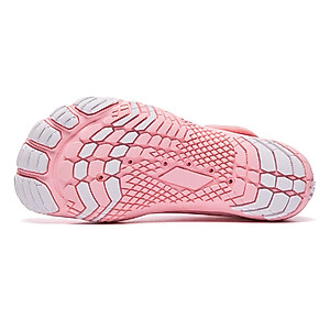 Racqua Kids Water Shoes Girls Quick Dry Lightweight Sport Beach Aqua Shoes Barefoot Outdoor Swim Pool Walking Boating Surfing Shoes Little Kid Pink 13