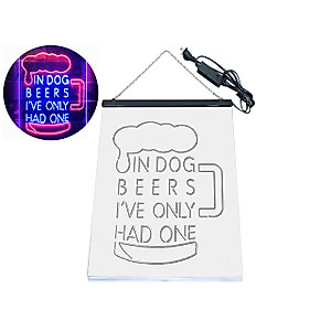 ADVPRO in Dog Beers I've Only Had One Bar Décor Dual Color LED Neon Sign Red & Blue 8.5" x 12" st6s23-i3419-rb