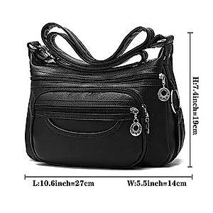 MINTEGRA Women Crossbody Bag Leather Handbag Pocketbook Lightweight Shoulder Purse