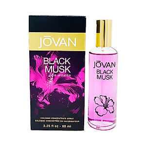 JOVAN BLACK MUSK by Jovan COLOGNE CONCENTRATE SPRAY 3.25 OZ for WOMEN