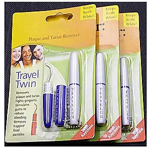 Bonmall Travel Dental Picks, Portable Teeth Stain Remover, Travel Plaque and Tartar Remover — Mini Stain Eraser Dental Tooth Pick Interdental Pick Oral Hygiene Tooth Kit for Travel & Home Use