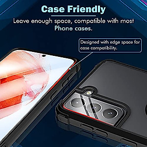 LK 2 Pack Screen Protector Compatible for Samsung Galaxy S21 & 2 Pack Lens Protector with Alignment Frame, [9H] Tempered Glass Screen Protector for Galaxy S21 5G, Scratch-Proof, 6.2-inch, Clear