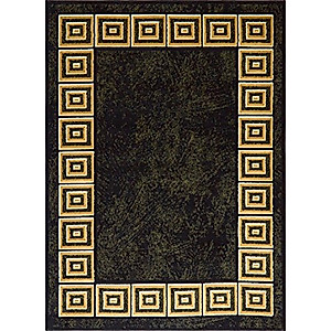 Home Dynamix Optimum Eros Area Rug 3'7" x5'2", Geometric Greek Key, Black/Beige