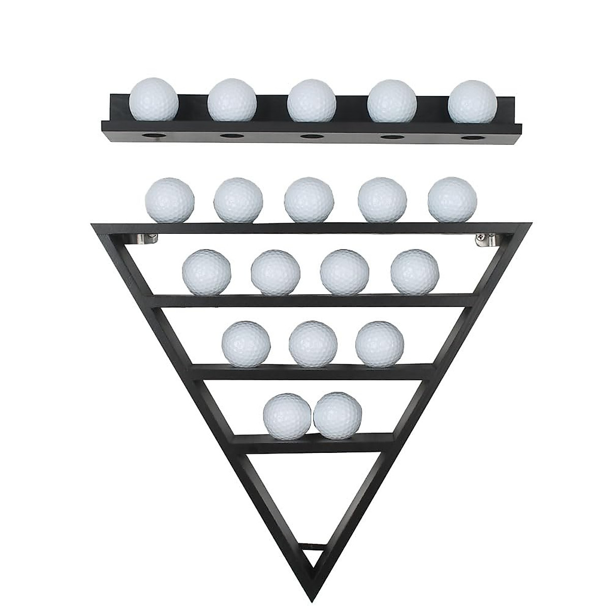 Golf Ball Display Case,Hole in One Golf Ball Display Case,for Display and Collection Golf Ball Display Case Wall Mount，Black(Wood)