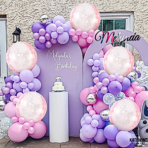 KatchOn, Huge 22 Inch Pink Snowflake Balloons - Pack of 6 | Mylar Snowflake Balloon, Pink Snowflake Decorations | Winter Onederland 1st Birthday Girl Decorations | Baby Shower, Christmas Decorations