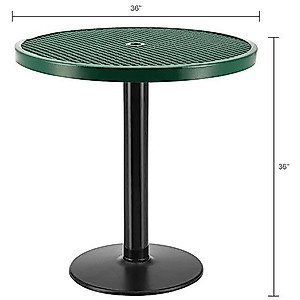 Global Industrial 36" Round Outdoor Counter Height Table with Pedestal Base, 36" H, Green