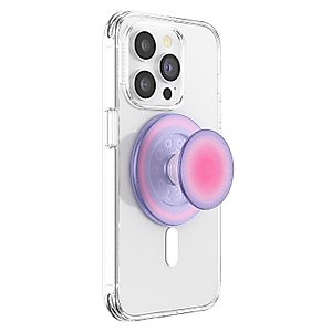 PopSockets Round Phone Grip Compatible with MagSafe, Adapter Ring Included, Phone Holder, Wireless Charging Compatible - Aura