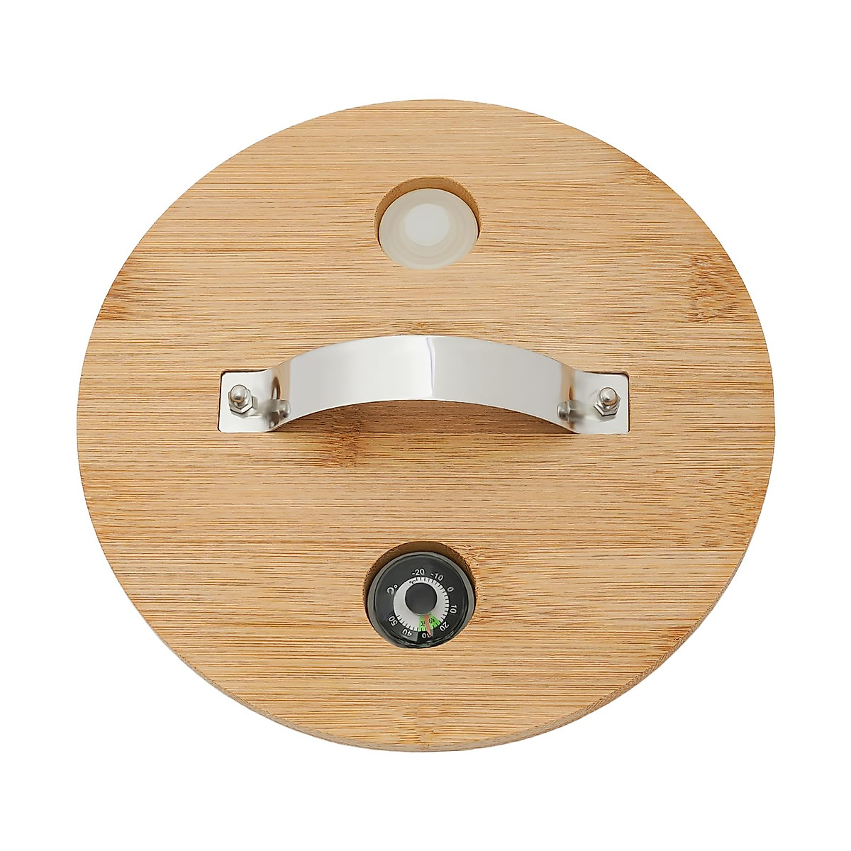 DYNAMI 5L Glass Rice Dispenser with Airtight Lid,Glass Cereal Dispenser w/Bamboo Stand and Measuring Cup,Bamboo Lid with Thermometer & Silicone Seal Ring,for Kitchen Organization Pantry Store