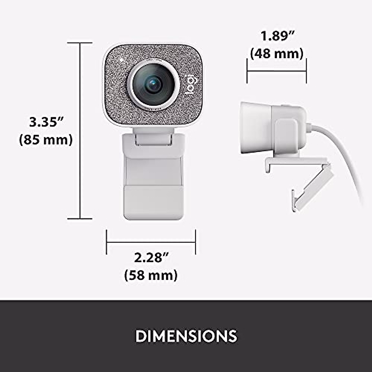 Logitech for Creators StreamCam Webcam for Streaming and Content Creation, Full HD 1080p 60 fps, Premium Glass Lens, Smart Auto-Focus, for PC/Mac - White