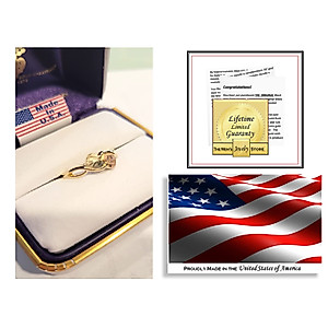 10k Yellow Gold Two Hearts Infinity Ring, 12k Green and Rose Black Hills Gold Size 4