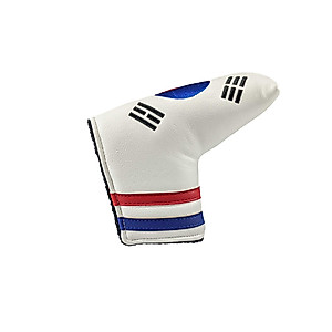 Foretra - Limited Edition Korea Flag Golf Putter Headcover Quality PU Leather Magnetic Closure for Blade Style Putters