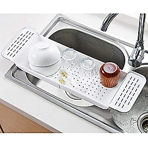 Bath Bridge Caddy Bathtub Trays Rack Dish Drainer Rustproof Phone Toy Pad Book Wine Candle Holder Tablet Bathroom Accessories Storage Drying Compact Extending Side
