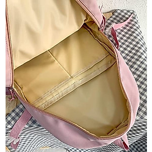 HUIHSVHA Kawaii Backpack, Aesthetic School Laptop Bag With Pin Accessories, Travel Daypack Bookbag for Teens Girls Students