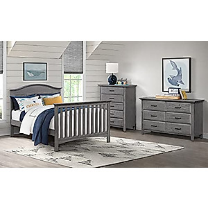 Soho Baby 44088530 Chandler Crib to Full-Size Bed Conversion Kit, Wire Brush Graphite Gray Finish, GreenGuard Gold Certified