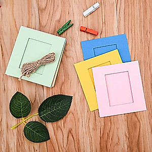 SUNMNS Wall Decor Hanging Display Paper Photo Frame Set Compatible with Fujifilm Instax Mini 11 9 8 70 90 26 Camera Films, Mini Link Printer, 30 Piece (Colorful)