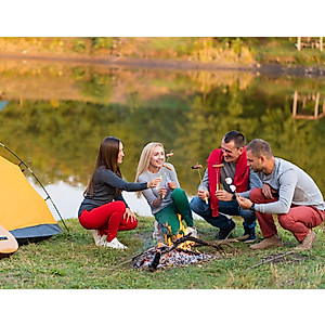 5/8/12/24 Pack Marshmallow Roasting Sticks Set, Extendable 32in Long Metal Barbecue Skewers with Wooden Handle, for Marshmallow, Hot Dogs, Camping, BBQ, Grill(5 Pack)