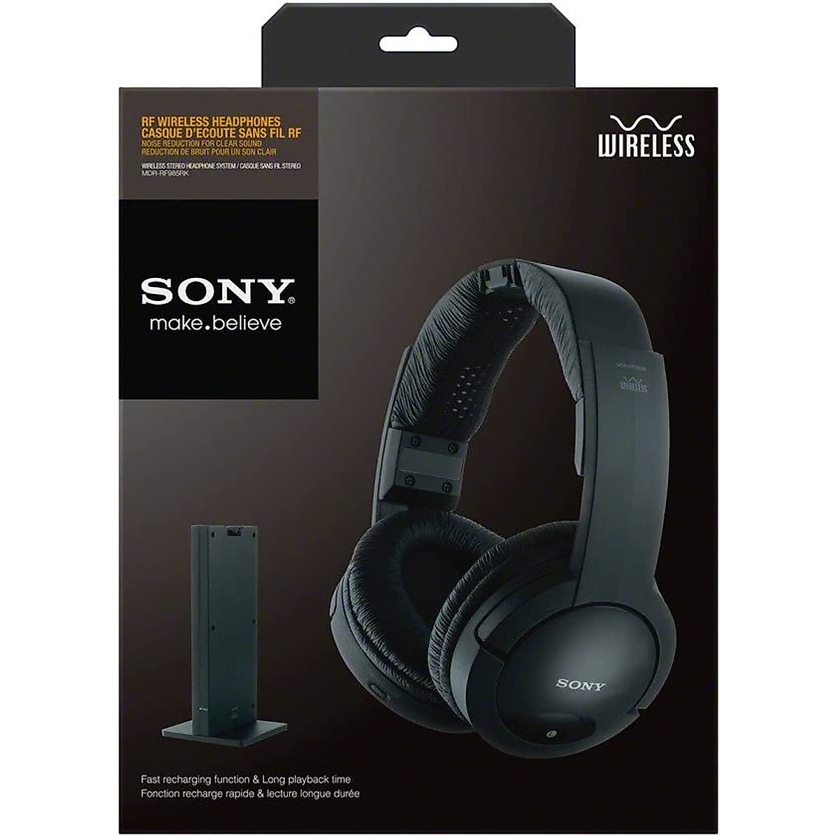 Sony MDRRF985RK Wireless RF Headphone, Black
