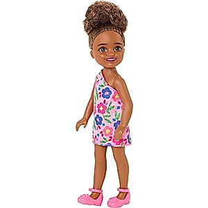 Barbie Chelsea Dolls, Set of 3: 1 Blonde & 2 Brunette Small Dolls with Removable Dresses & Shoes, Colorful Prints (Amazon Exclusive)