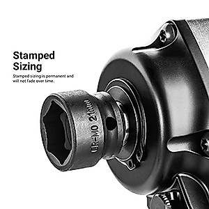 Capri Tools 15/16 in. Stubby Impact Socket, 1/2 in. Drive, 6-Point, SAE (CP55458)