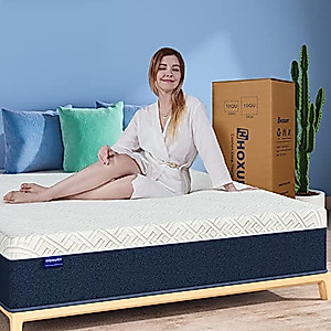 HOXURY Full Mattress, 10 Inch Green Tea Memory Foam Mattress in a Box, Medium Firm Full Size Mattress for Cool Sleep & Pressure Relief, CertiPUR-US Certified