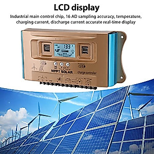 Wind Solar Controller Charge Management Solar Charge Controller 12V 24V 36V 48V 60V MPPT Tracked Charge By Charge (60A)