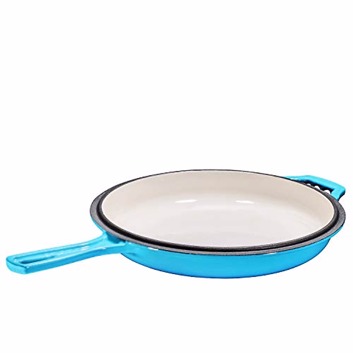 Bruntmor Caribbean 3QT Cast Iron Dutch Oven & Skillet Combo, Enamel Coated Cookware, Perfect for Braising, Casseroles and Slow Cooking