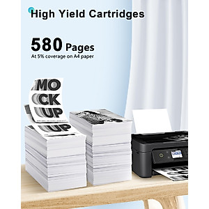 61XL Black Ink Cartridges Combo Pack High Yield Replacement for HP Ink 61 XL for Envy 4500 4501 5530 4502 5534 5535 for OfficeJet 4630 4635 for DeskJet 1000 1010 1055 1510 3050 3510 Printer (2 Black)