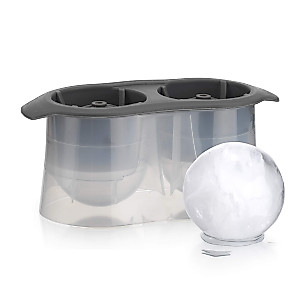 Godinger Whiskey Glasses and Sphere Ice Ball Maker Ice Mold Whiskey Chilling Barware Set, Drinking Glasses, Rocks Glasses, Gifts for Men - Set of 2