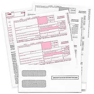 "New" 1099-NEC Forms for 2022, 4-Part Tax Forms, Vendor Kit of 25 Laser Forms and 25 Self-Seal Envelopes, Forms Designed for QuickBooks and Other Accounting Software