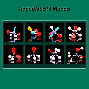 EXBEPE Organic Chemistry Molecular Model Kit 206pc Middle,High school Supplies, Educational Science Set Gift for Student to Learn Structure and Reactions