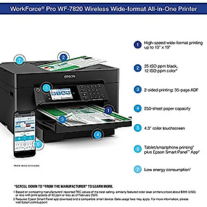 Epson EcoTank ET-4800 Wireless All-in-One Supertank Color Inkjet Printer, White - Print Copy Scan Fax - 10.0 ppm, 5760 x 1440 dpi, 8.5" x 14", Voice Activated, 30-Sheet ADF, Ethernet