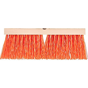 SPARTA Flo-Pac Plastic Floor Sweep, Heavy Sweep for Cleaning, 16 Inches, Orange