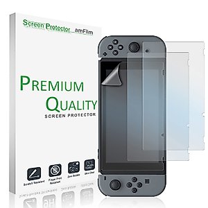 amFilm Anti-Glare Matte Screen Protector for Nintendo Switch, Nintendo Switch Matte Screen Protector for Nintendo Switch 2017 (3-Pack)