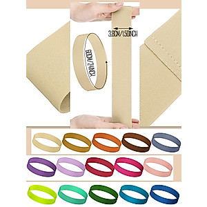 Liitrsh 15 Pcs Stretchable Ribbon Panama Cowboy Hat Accessories for Women and Men (Warm Colors)