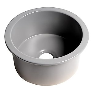 ALFI brand ABF1818R-GM Kitchen Sink, Grey Matte
