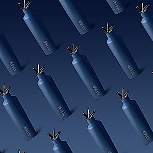 BrüMate ReHydration - 100% Leakproof 25oz Insulated Water Bottle with Straw - Stainless Steel Water Canteen (Matte Navy)