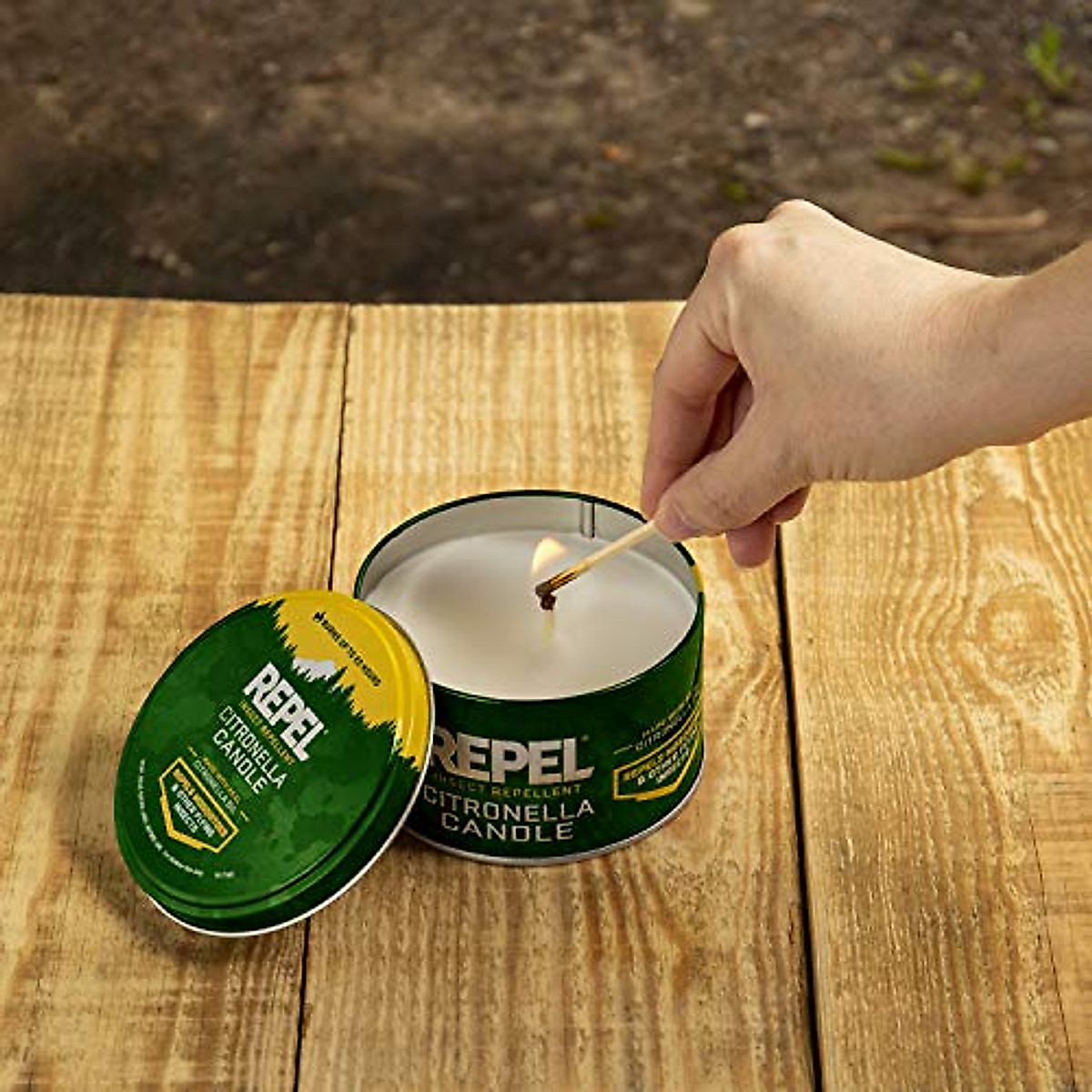 Repel 64090-1 Scented, 6 candles, clear