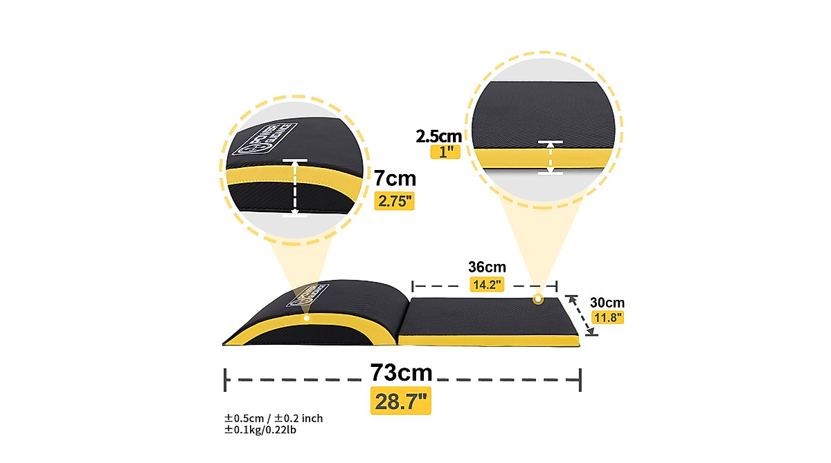 POWER GUIDANCE Ab Exercise Mat - Sit Up Pad - Abdominal & Core Trainer ...