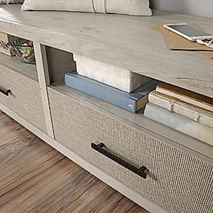 Sauder Pacific View Entryway Bench, L: 48.47" x W: 17.48" x H: 20.16", Chalked Chestnut Finish