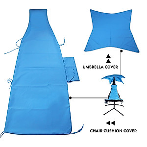 MICTONY Outdoor Hanging Lounge Chair Replacement Cushion Cover and Umbrella Fabric, Made for Patio Curved Chaise Hammock Floating Swing Chair Pads, Waterproof Soft Fabric, White or Canary Yellow