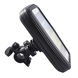 Cheeroyal Universal 360° Switch Waterproof Bike Bicycle GPS Case Motorbike Stand Phone Holder Mount for Smartphone Up to 4.7-5.2 Inch (L(4.7"-5.2"))
