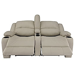 RecPro RV 64" Powered Recliner Loveseat | Wall Hugger Sofa | Ultrafabrics Brisa (Birch)