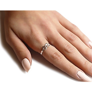 CloseoutWarehouse 925 Sterling Silver Infinity Promise Knot Ring Size 4